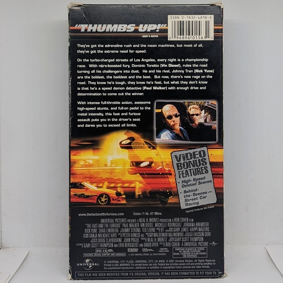 Universal | Cameras, Photo & Video | The Fast And The Furious 20 Vhs ...